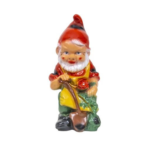 Krasnoludek ogrodowy z ceramiki, wysokość 38 cm, model ogrodnik ...
