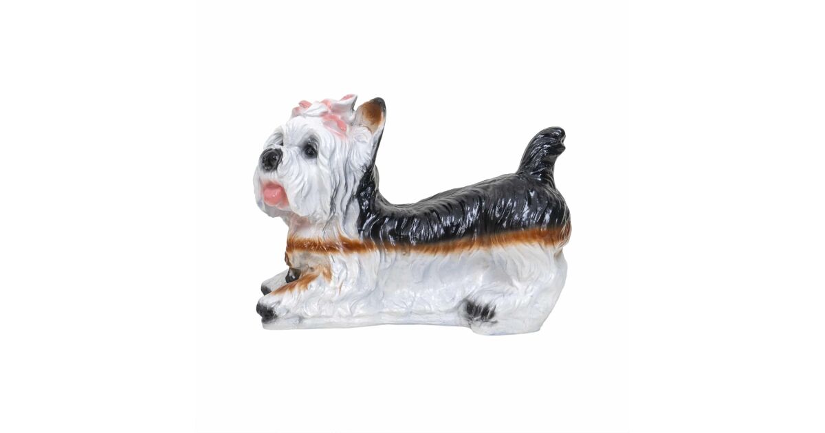Keramická záhradná dekorácia, model šteniatka, výška 24 cm, dĺžka 33 cm ...