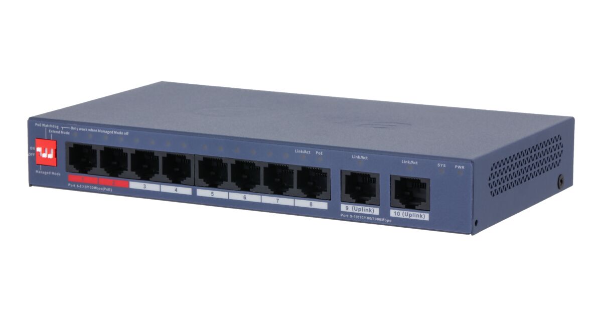 Dahua Technology CS4010-8ET2GT-110 hálózati kapcsoló Vezérelt L2 ...