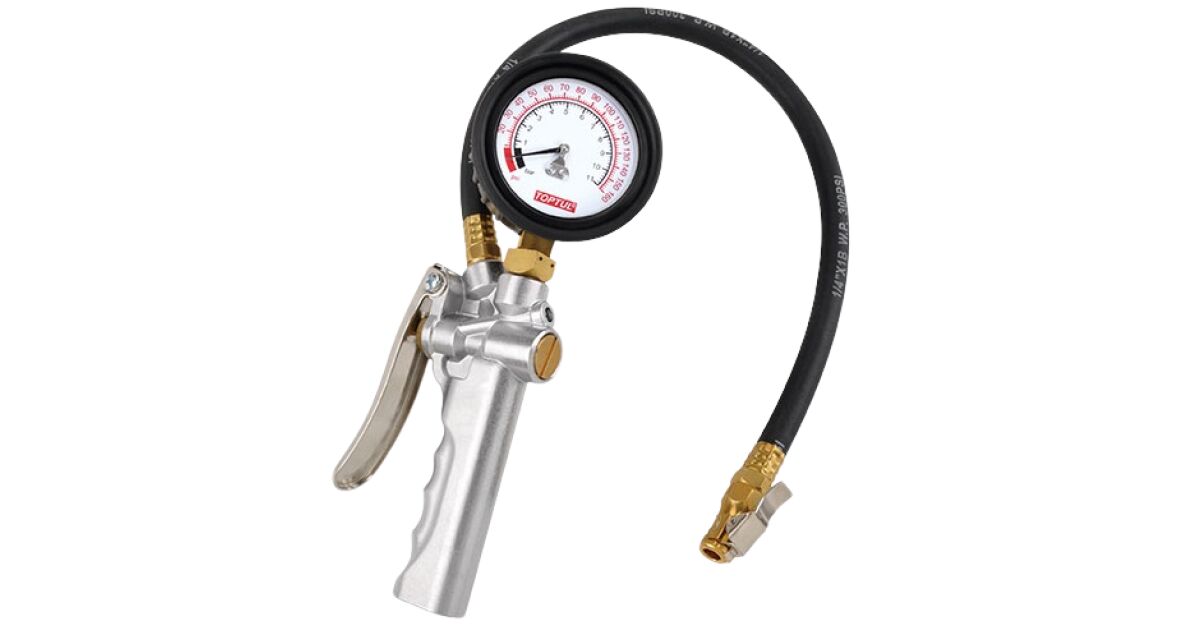 Manometru TOPTUL JEAL160A, presiune roți, alimentare aer 1/4 inch ...