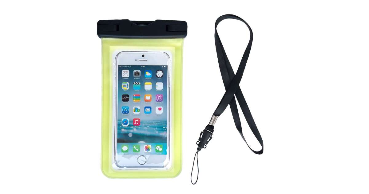 Vízálló telefon táska tasak sárga tok | Pepita.hu