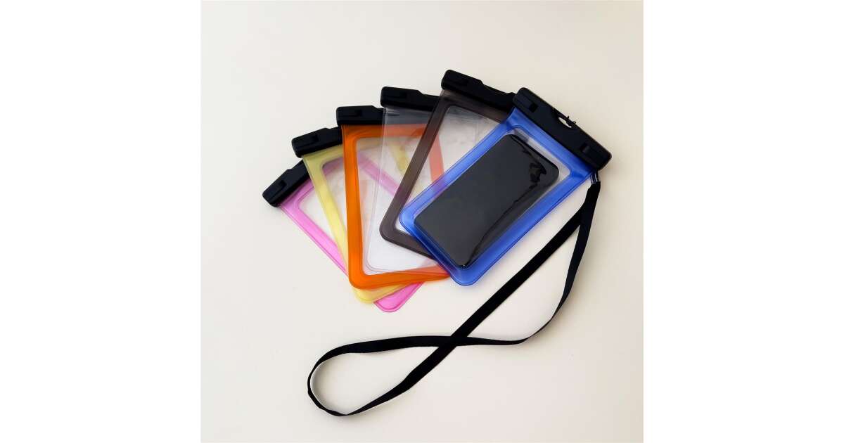 Vízálló telefon táska tasak sárga tok | Pepita.hu