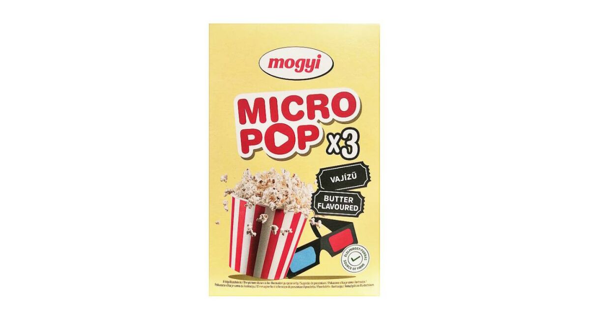 MOGYI MICRO POPCORN SLANÉ 3X100G | Pepita.com