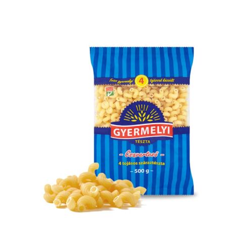 Makaron GYERMELYI rurki skręcone z 4 jajkami 500g | Pepita.com