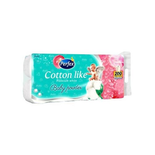 Hartie igienica Perfex Cotton Like Baby Powder 3 straturi 10/set ...