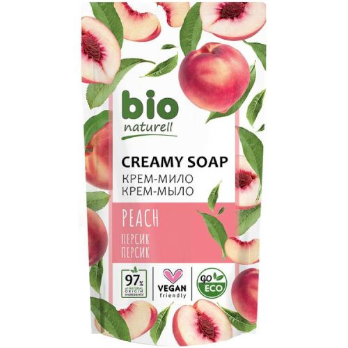 BIO NATURELL FLÜSSIGE SEIFE NACHFÜLLUNG PFIRSICH 460ML | Pepita.com