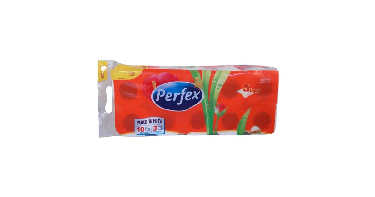 PERFEX BONI WC-PAPIR 3-LAGIG 10 ROLLEN | Pepita.com