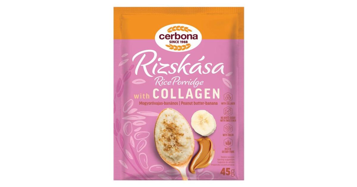 CERBONA Reisbrei mit Erdnuss und Banane HCN mit Kollagen und Inulin 45g ...
