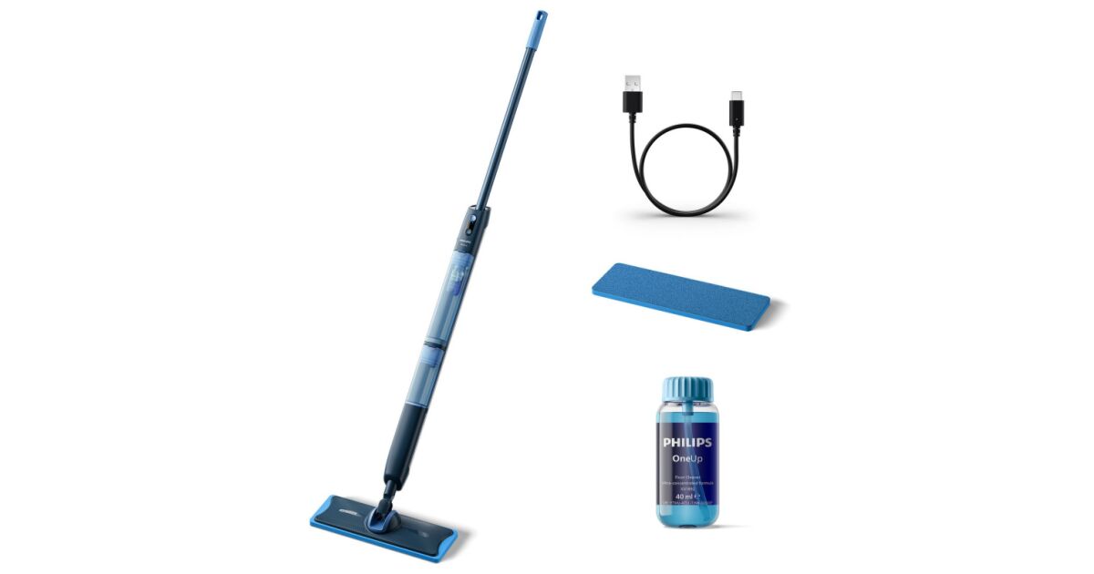 Mop electric Philips OneUp 5000 XV5113/01, 2Ah, 70 minute, 50m2, 281/ ...