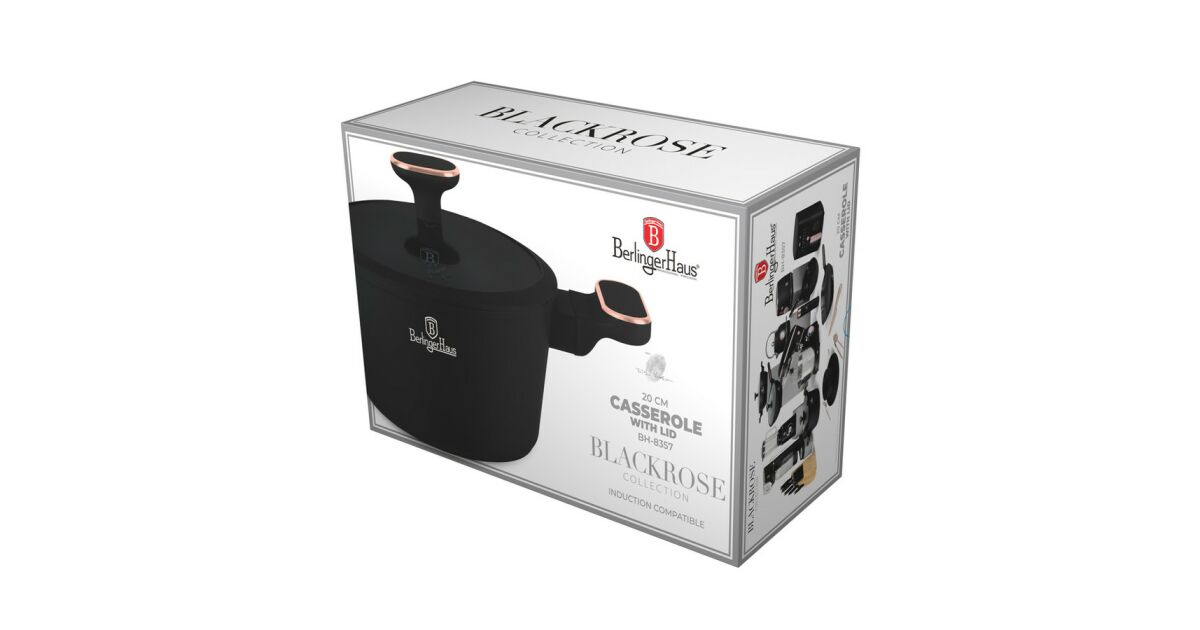Berlinger Haus Lábas fedővel 20 cm titánpro bevonat Black Rose ...