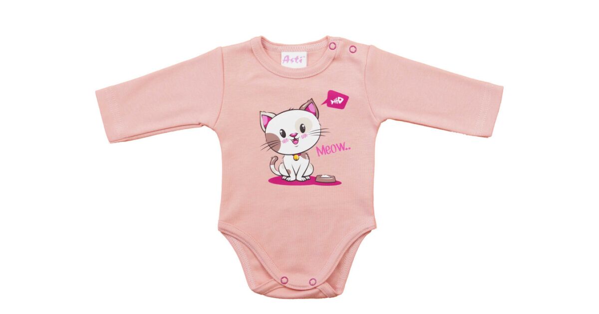 Baba body, hosszú ujjú,Cica mintával | Pepita.hu