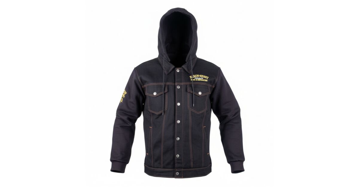 Motoros kabát W-TEC Black Heart Reeftor, cipzáras kapucni húzózsinórral ...
