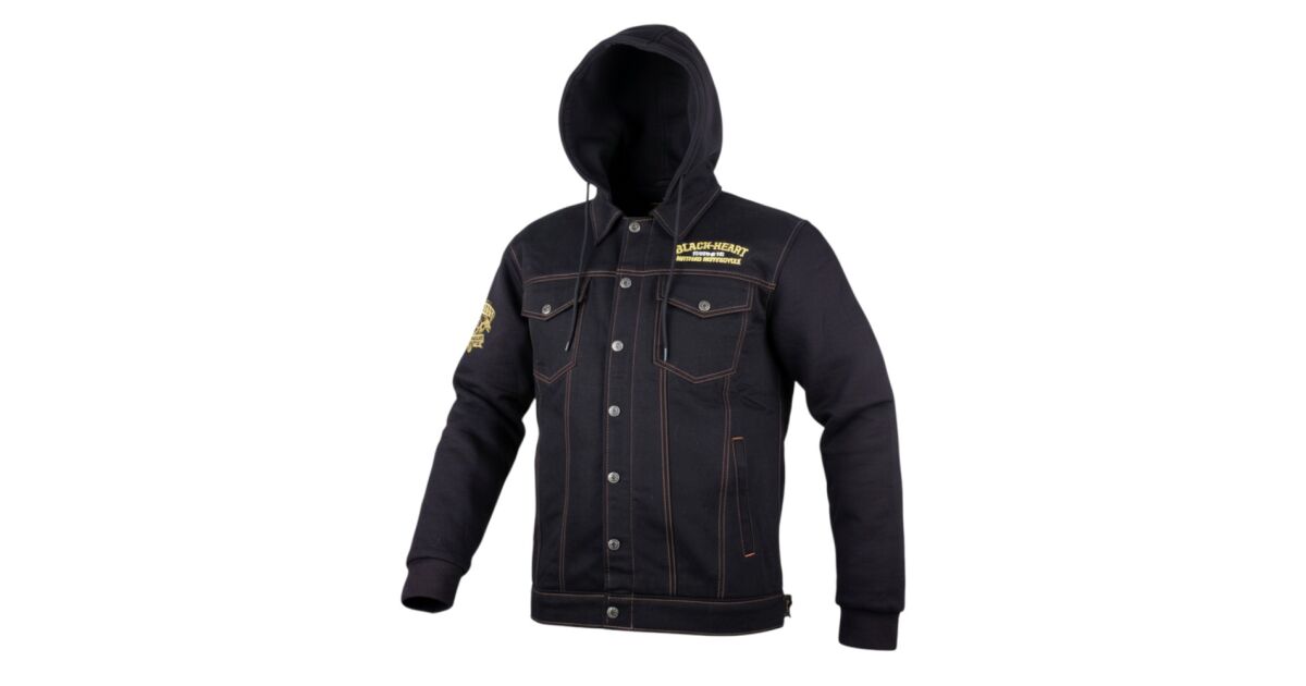 Motoros kabát W-TEC Black Heart Reeftor, cipzáras kapucni húzózsinórral ...