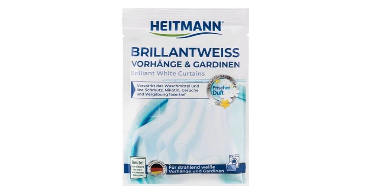 Aditiv detergent Heitmann pentru albirea perdelelor 50g | Pepita.com