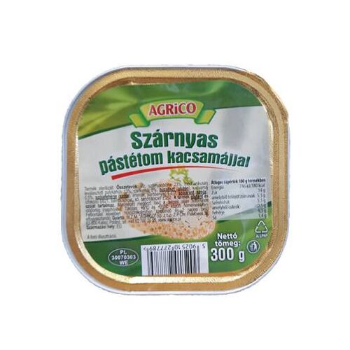 AGRICO FLÜGELPASTETE MIT ENTENLEBER 300G | Pepita.com