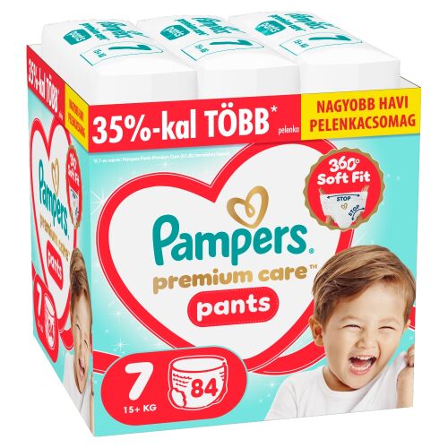 Pampers Premium Care Scutece chiloțel 15kg+ Junior 7 (84 buc) | Pepita.com