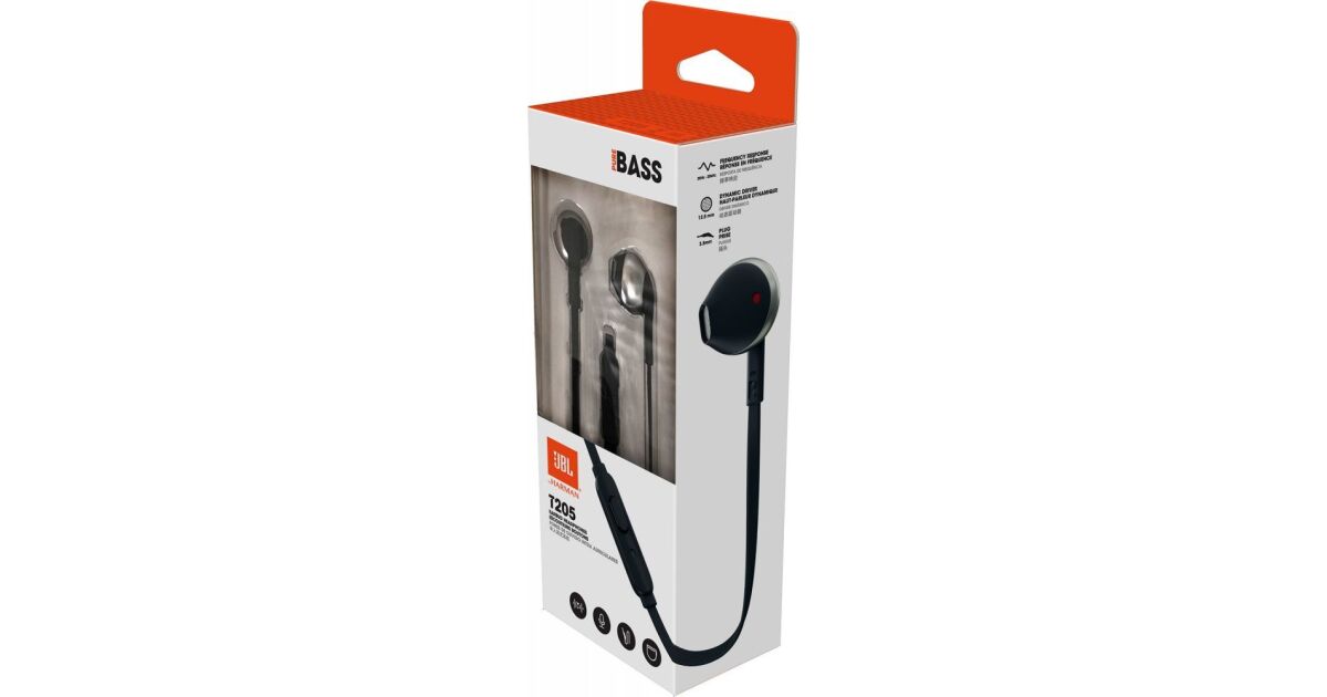 JBL Tune 205 fülhallgató, fekete | Pepita.hu