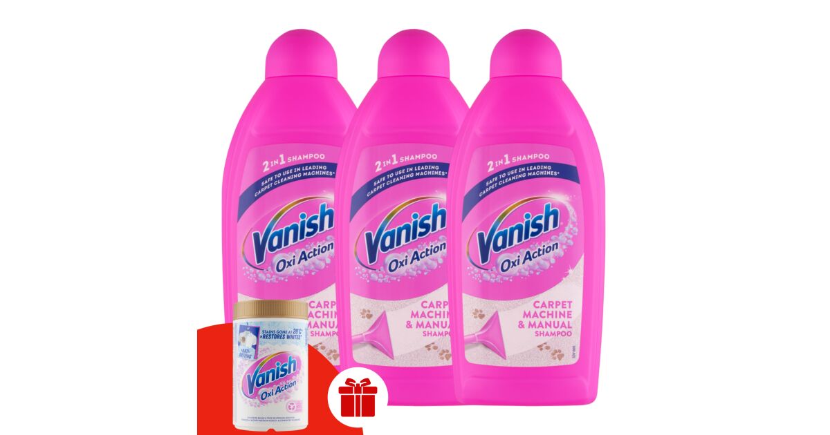Vanish Teppich- und Polsterreiniger-Shampoo für Maschinen 3x500ml ...