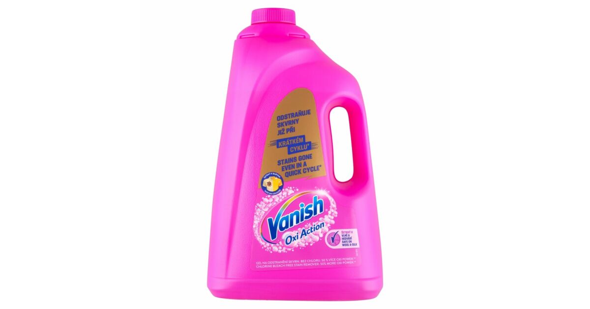 Vanish Pink Tekutý Odstraňovač škvŕn 4L + Darček Vanish Oxi Action ...