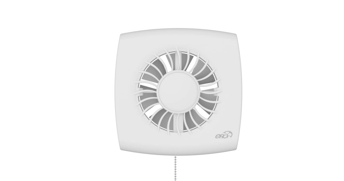 VentEurope VALUE100PS Wandventilator, quadratisch, mit Zugschalter, 100 ...