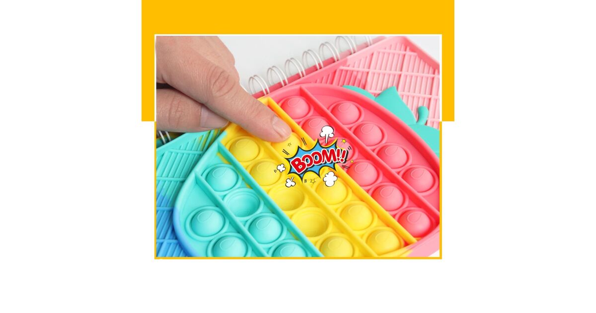 Notizbuch Schulheft Fidget Toy Pop It für Kinder Einhorn 50 S. A6 ...