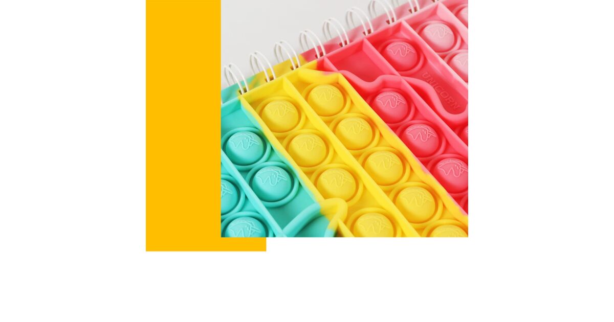 Notizbuch Schulheft Fidget Toy Pop It für Kinder Einhorn 50 S. A6 ...