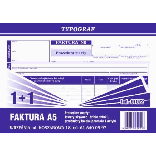 ÁFA-s számla A5 margó 1+1 eredeti+másolat nyomtatott 01022 | Pepita.hu