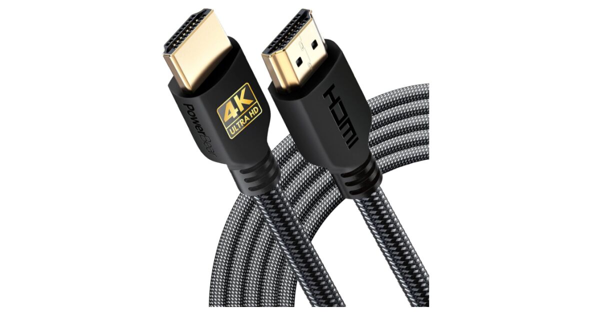 PowerBear HDMI-kábel, 2 méter, 4K@60Hz, Ultra HD, nagy sebességű ...