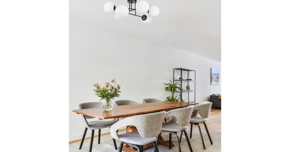 Vnútorný luster Zhara, 6xE27, moderný, čierny, Klausen | Pepita.com