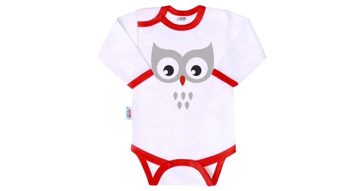 New Baby Body nyomtatott mintával New Baby Animals bagoly 9-12 hó (80 ...