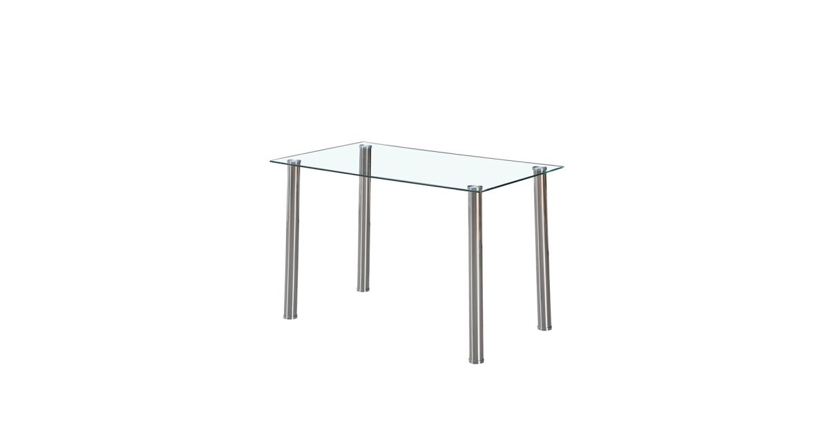 Masă de dining pătrată din sticlă Berna 120 cm | Pepita.com