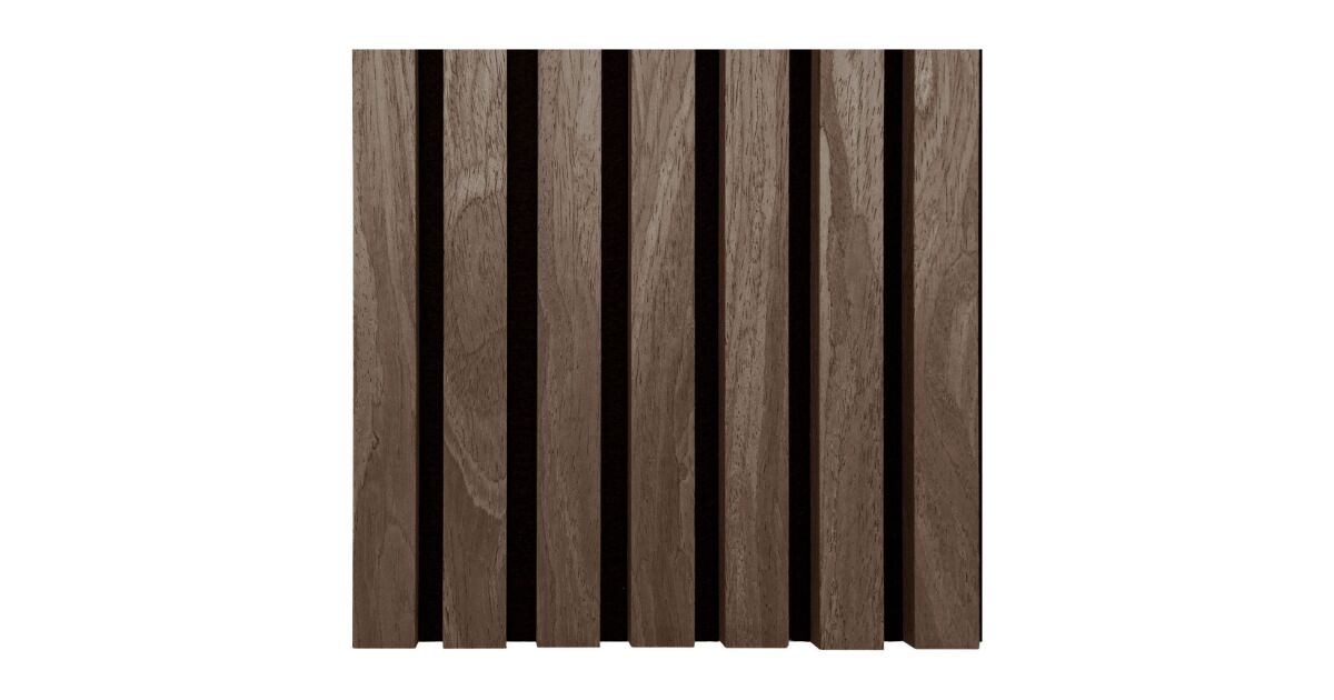 Panou acustic, furnir de lemn, nuc, aspect nuc 240x60x2,2 cm | Pepita.com