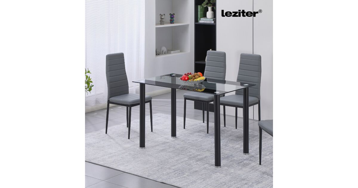 Jedálenský stôl Riona so štvorcovým sklom, 120 cm | Pepita.com