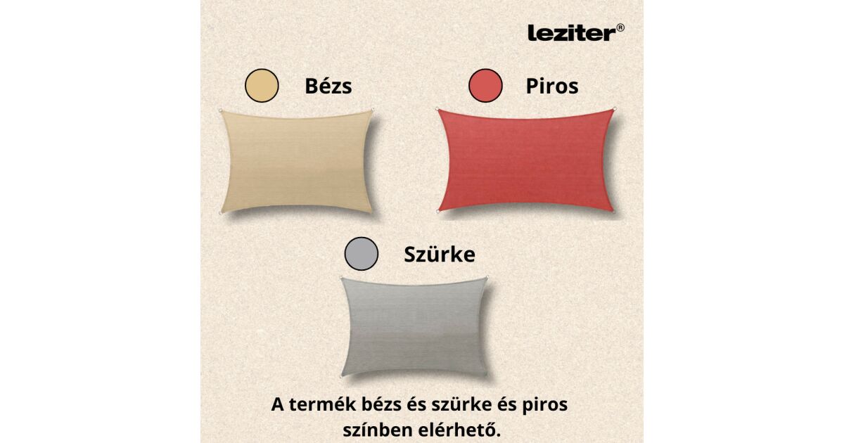 Velă solară dreptunghiulară Rana 5x6 m gri | Pepita.com