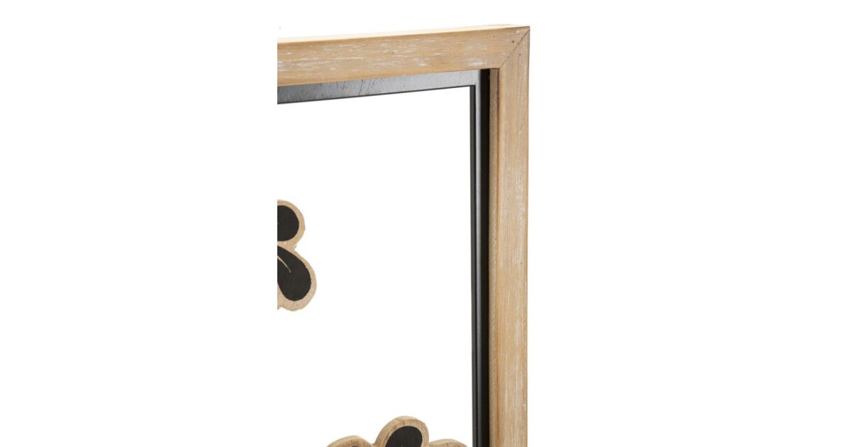 3D-Dekorplatte aus schwarzem Metall mit Rahmen, 30 x 2,5 x 60 cm ...