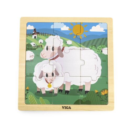 Puzzle din lemn Viga Miei 9 bucăți | Pepita.com