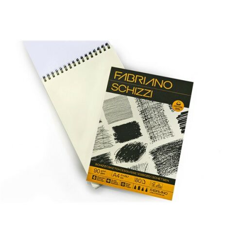 Bloc de desen și schițe Fabriano Sketch 90 g A4 80 de coli, spiralat ...