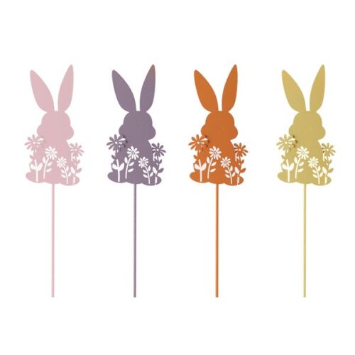 IRIS Dekor-Metalleinsatz Hase + Blume, 4er-Set, 9/35 cm | Pepita.com