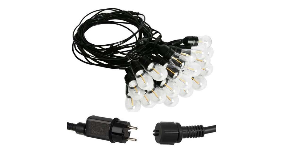 Dekor égősor, 10 db E27 LED lámpával – 5 méteres (BB15617) | Pepita.hu