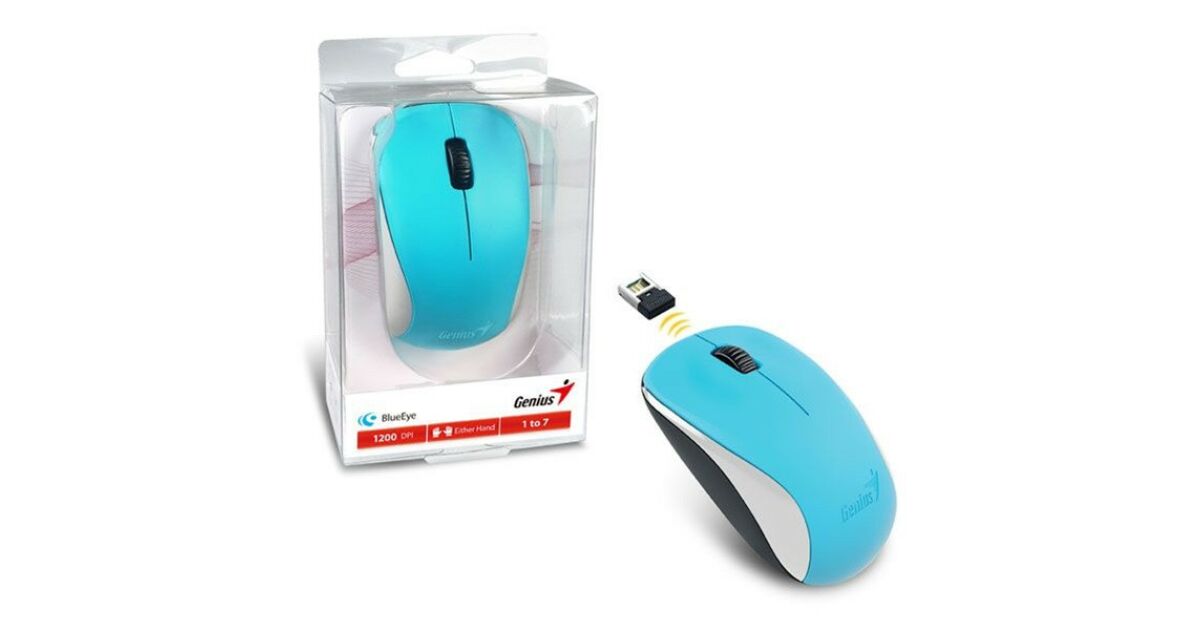 Mouse wireless Genius Nx-7000 USB albastru | Pepita.com