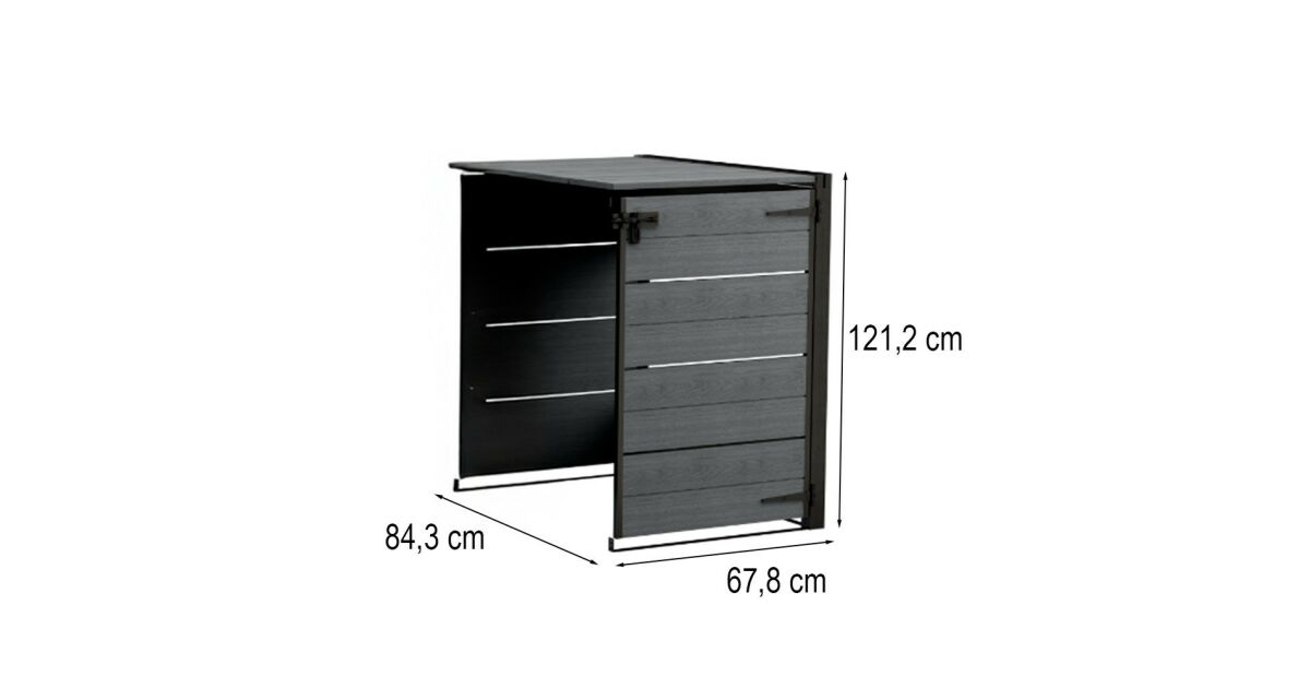 Hide away depozit exterior pentru pubele - element suplimentar 240 L ...