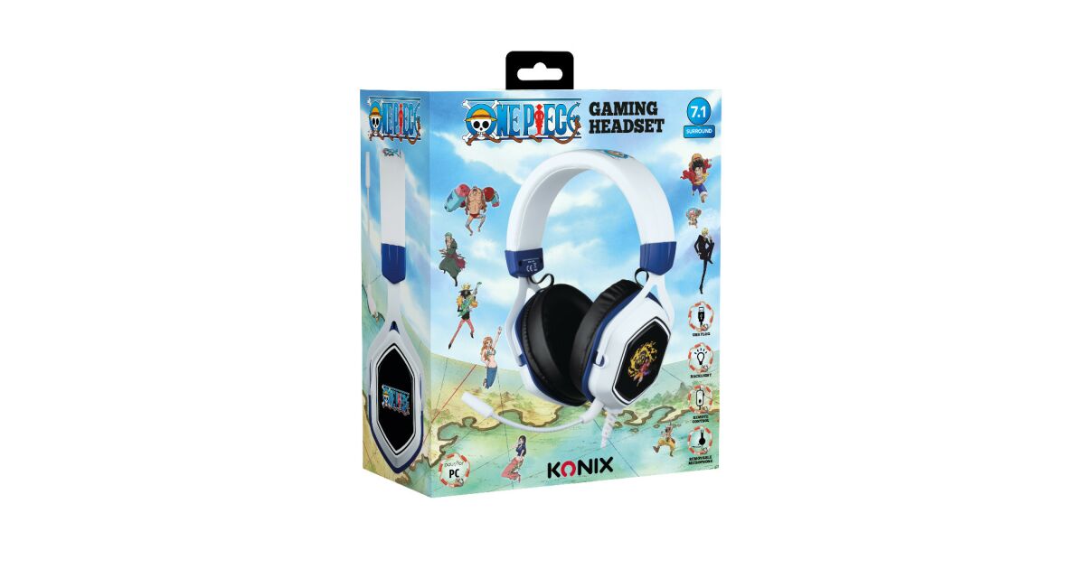 Konix One Piece 7.1 fehér gamer headset | Pepita.hu