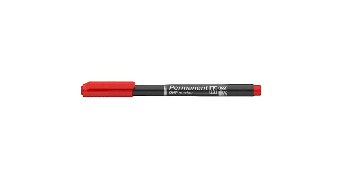 ICO OHP M 1-1,5mm červený permanentný popisovač | Pepita.com