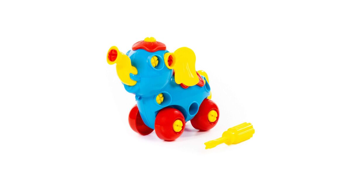 Montare plastic POLESIE ELEPHANT cu șurubelniță | Pepita.com