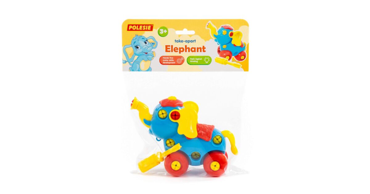 Montare plastic POLESIE ELEPHANT cu șurubelniță | Pepita.com
