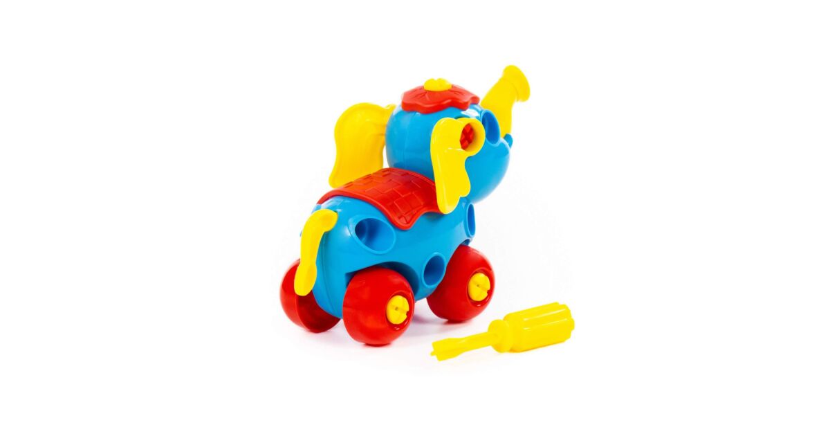 Montare plastic POLESIE ELEPHANT cu șurubelniță | Pepita.com