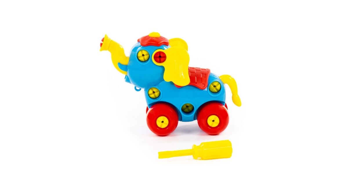 Montare plastic POLESIE ELEPHANT cu șurubelniță | Pepita.com