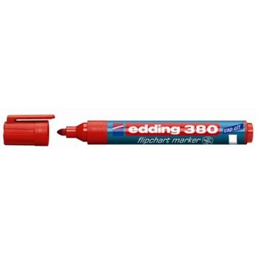 Marker flipchart Edding 380 cu vârf rotund roșu | Pepita.com