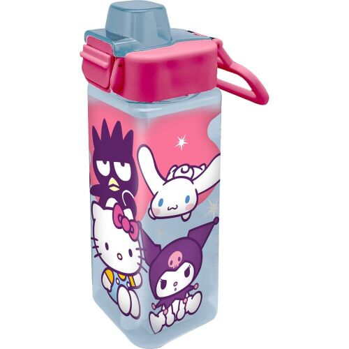 Štvorcová plastová fľaša so slamkou Hello Kitty Friends 500 ml | Pepita.com
