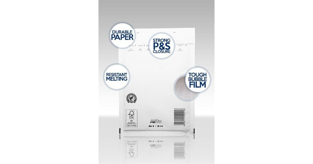 Biela bublinková obálka 240x275mm 15/E | Pepita.com